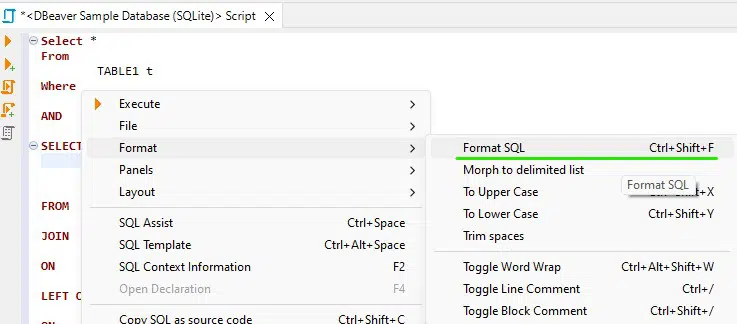 Free DBeaver SQL Formatter - SQL Formatter