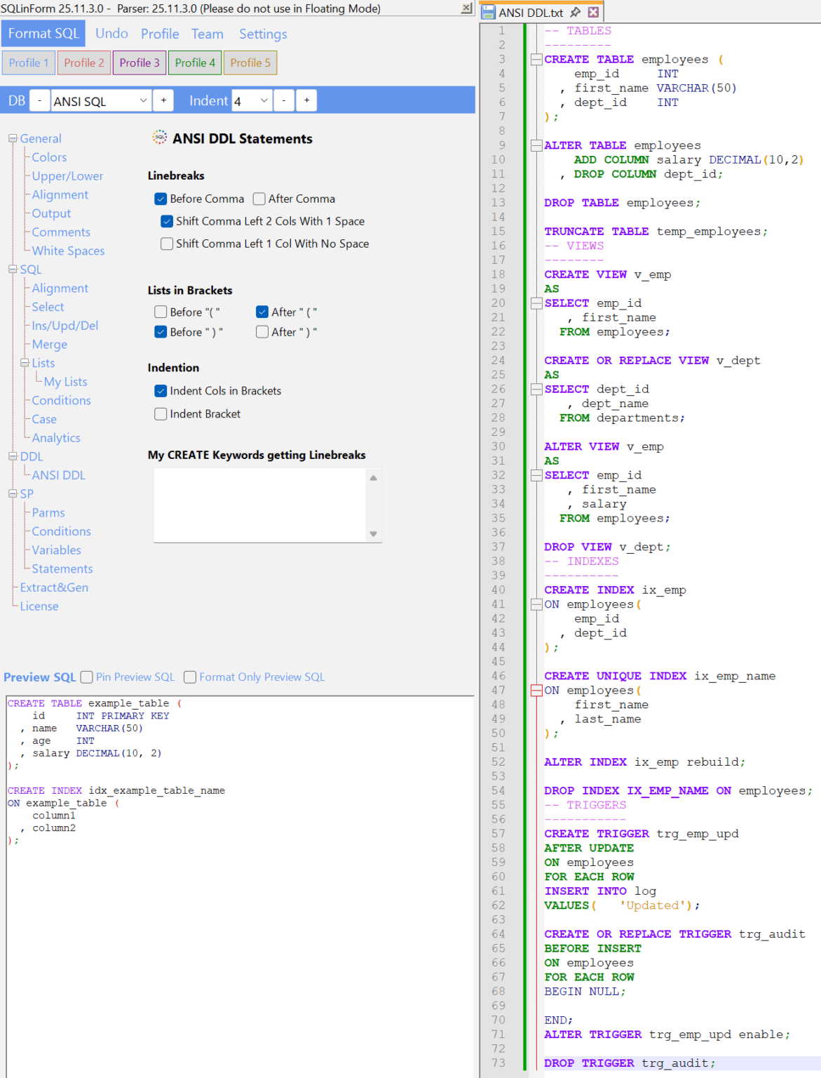 SQLinForm History 2025 - SQL Formatter